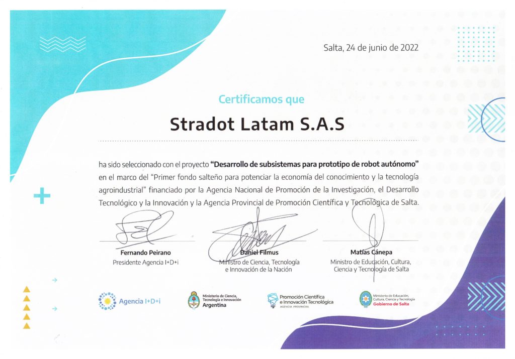 STRADOT Received a Grant From Salta and Argentinian Governments - STRADOT